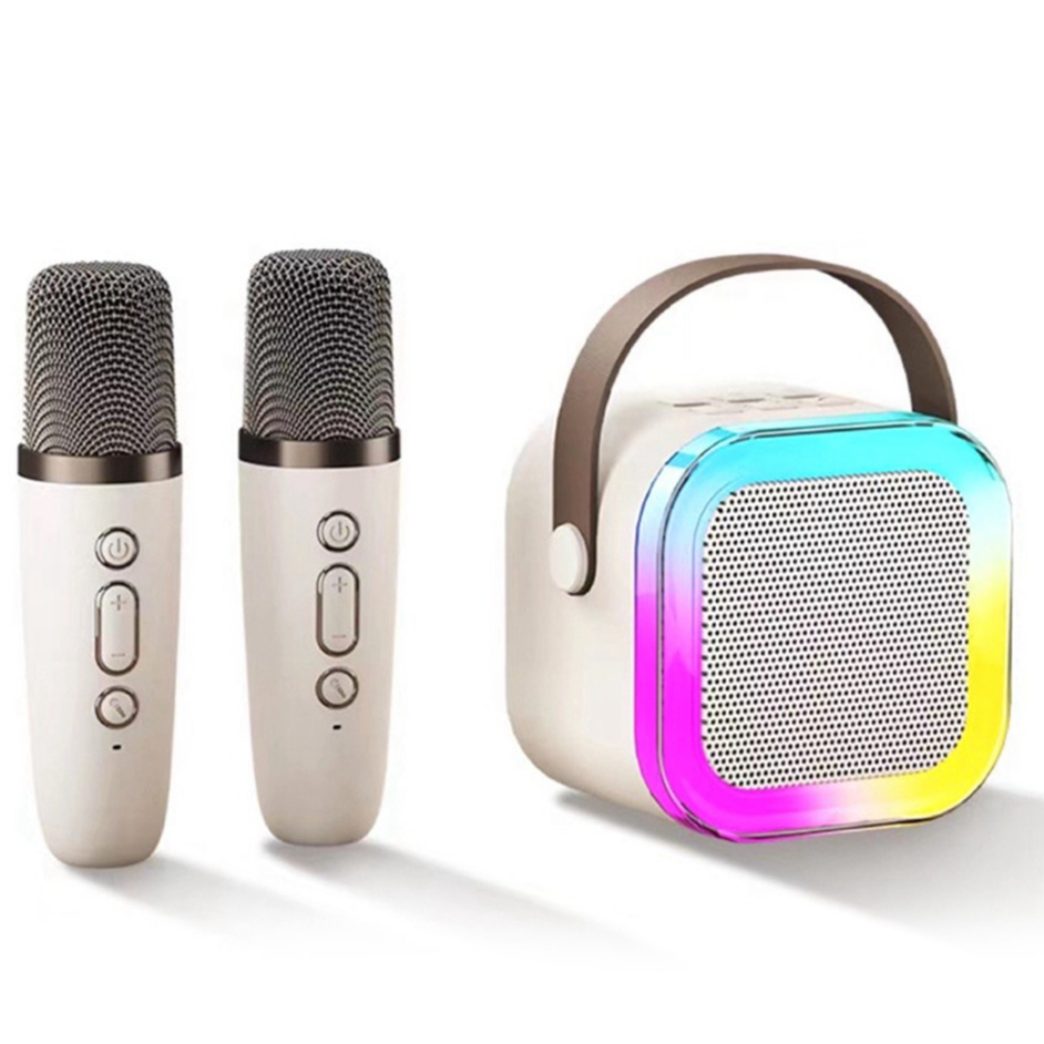 Portable Wireless Karaoke Speaker With Bluetooth Microphone Home KTV Karaoke Machine RGB Light ...