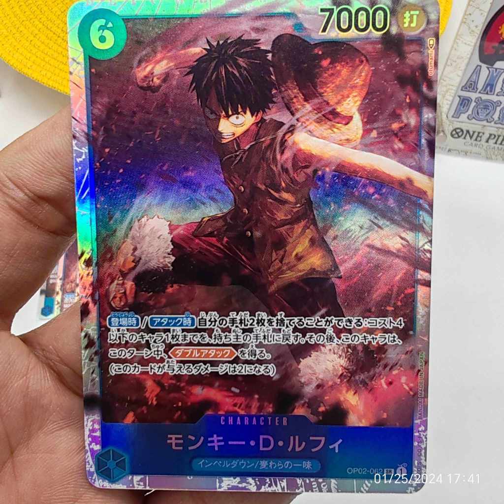 One Piece TCG - OP02-062 SR Monkey D. Luffy | Shopee Philippines