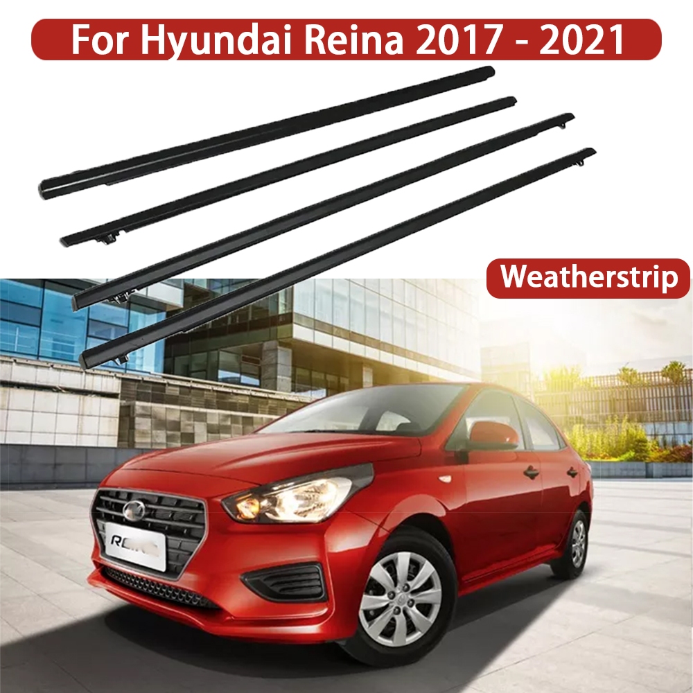 4pcs Hyundai Window Moulding Seal Belt Reina Weather Strip Plastic Trim ...