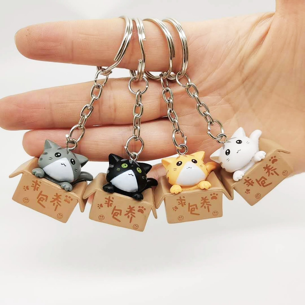 Cute Cat Keychain for Women Men “Take me away” Funny Key Ring Animal ...