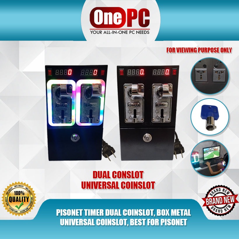 ONE PC PISONET TIMER DUAL COINSLOT, BOX METAL UNIVERSAL COINSLOT, BEST ...