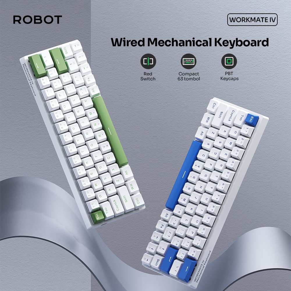 ROBOT Workmate IV Mechanical Keyboard for Gaming Office PC Laptop ...