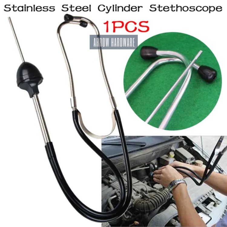 1PC Stainless Steel Cylinder Stethoscope Car Abnormal Sound Diagnostic ...