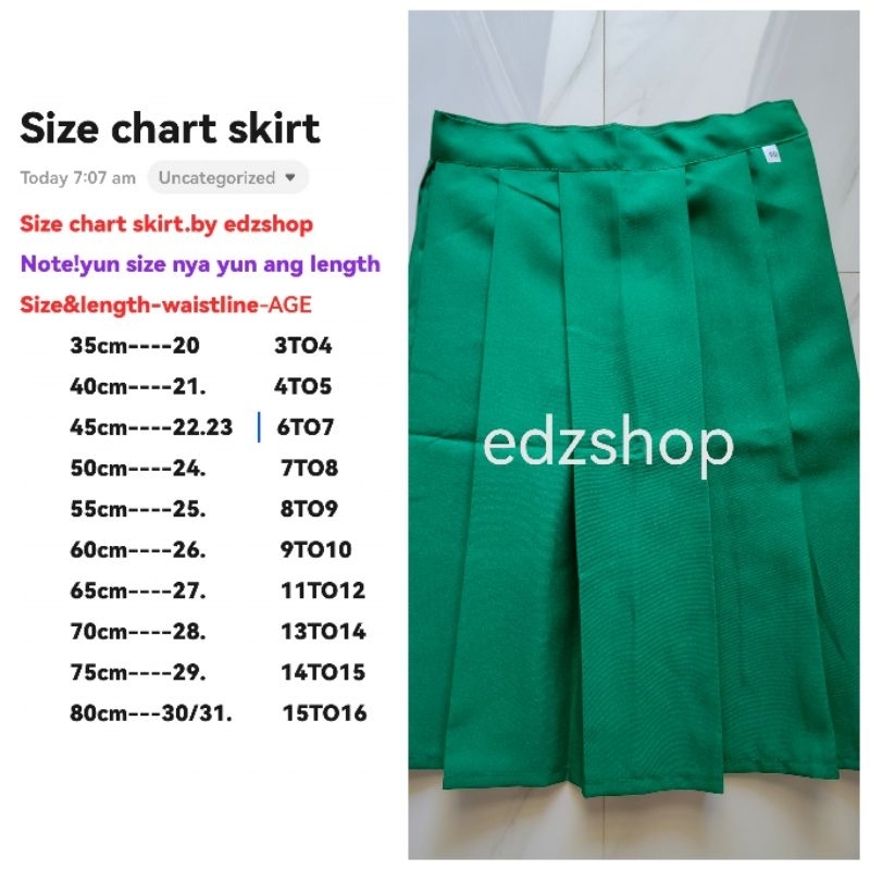 palda emerald green school uniform.up to plus size | Shopee Philippines