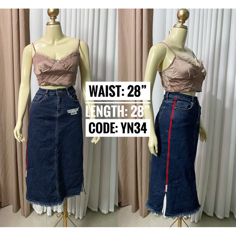 maxi midi denim skirt | trendy maxi skirt | Shopee Philippines