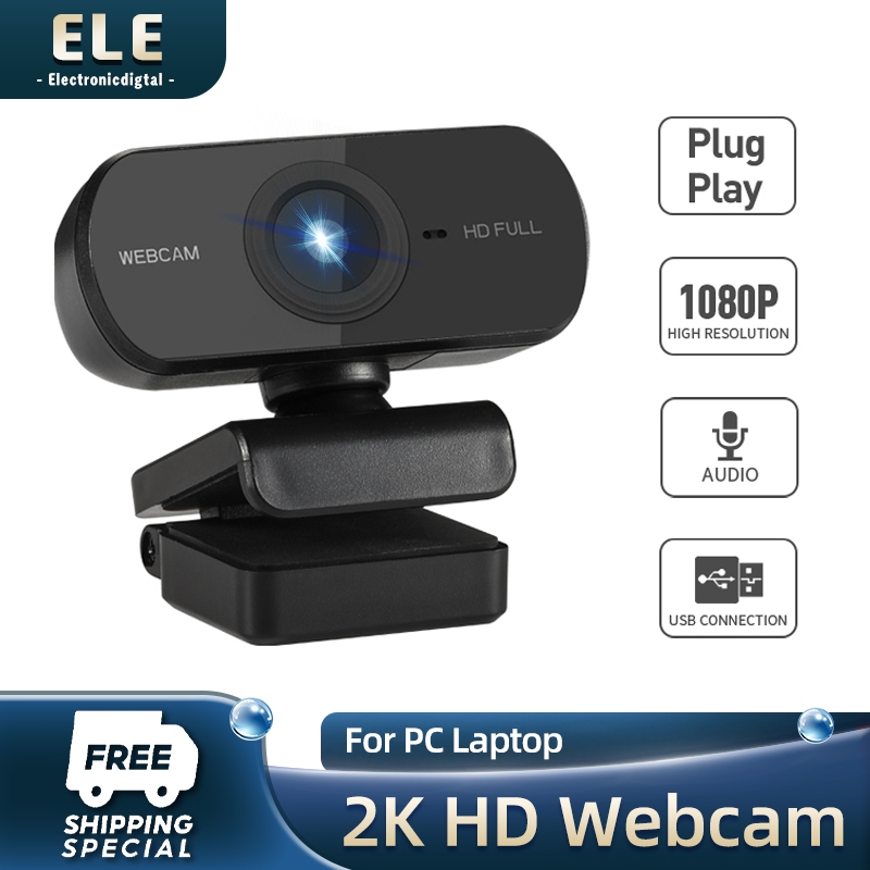 Webcam 2K/ 1080P Full HD Video Call For PC Laptop With Built-in ...