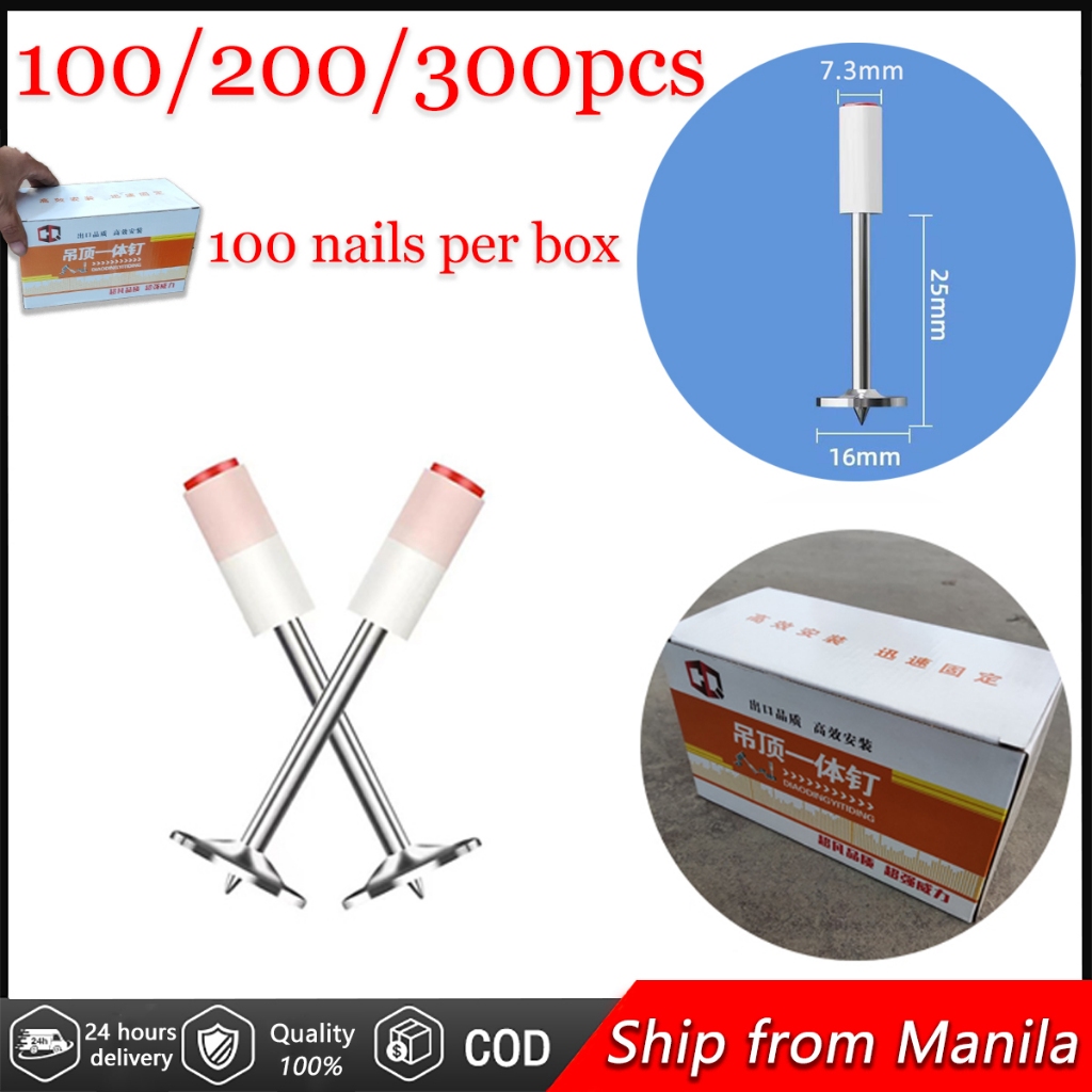 Steel Nails 100Pcs Round Nails Fastener Nails for Gun Rivets Clamp ...