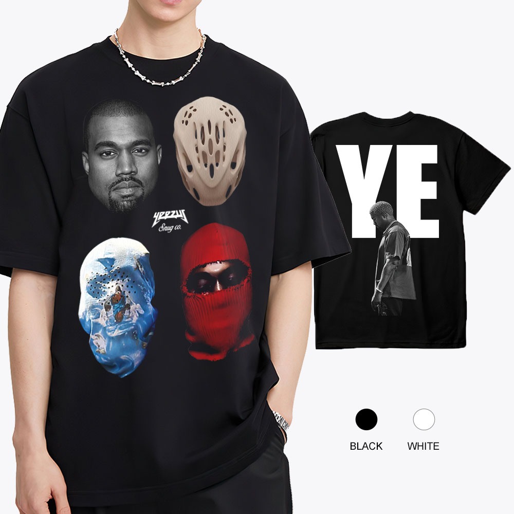 KANYE WEST SNUG KAN YE WEST YEEZUS YE Rapper print cotton fashion T ...