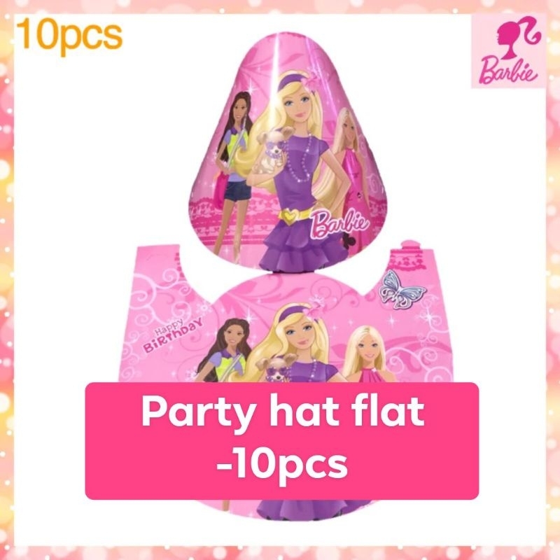 barbie party hat 10pcs per pack | Shopee Philippines