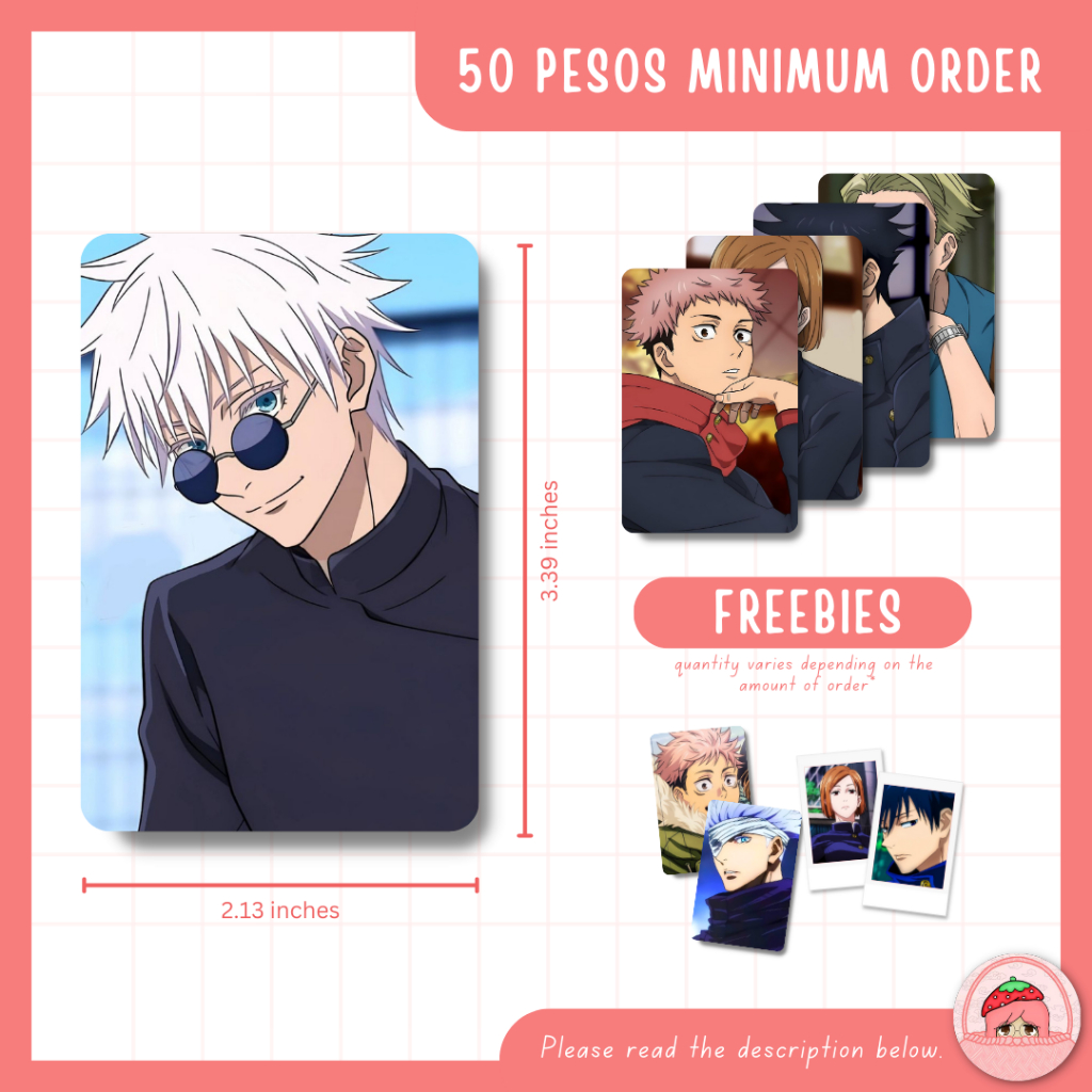 JUJUTSU KAISEN JJK PROFILE ANIME PC PHOTOCARD UNOFFICIAL FANMADE PRINT ...