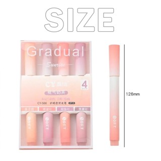 VK Gradual Highlighter Pens Cute Painting Tools Students Markers Korean ...