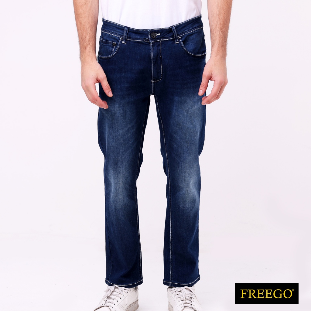 Freego Mens Denim Long Pants Slim Tapered Fit Stretch GSB23-0048 ...
