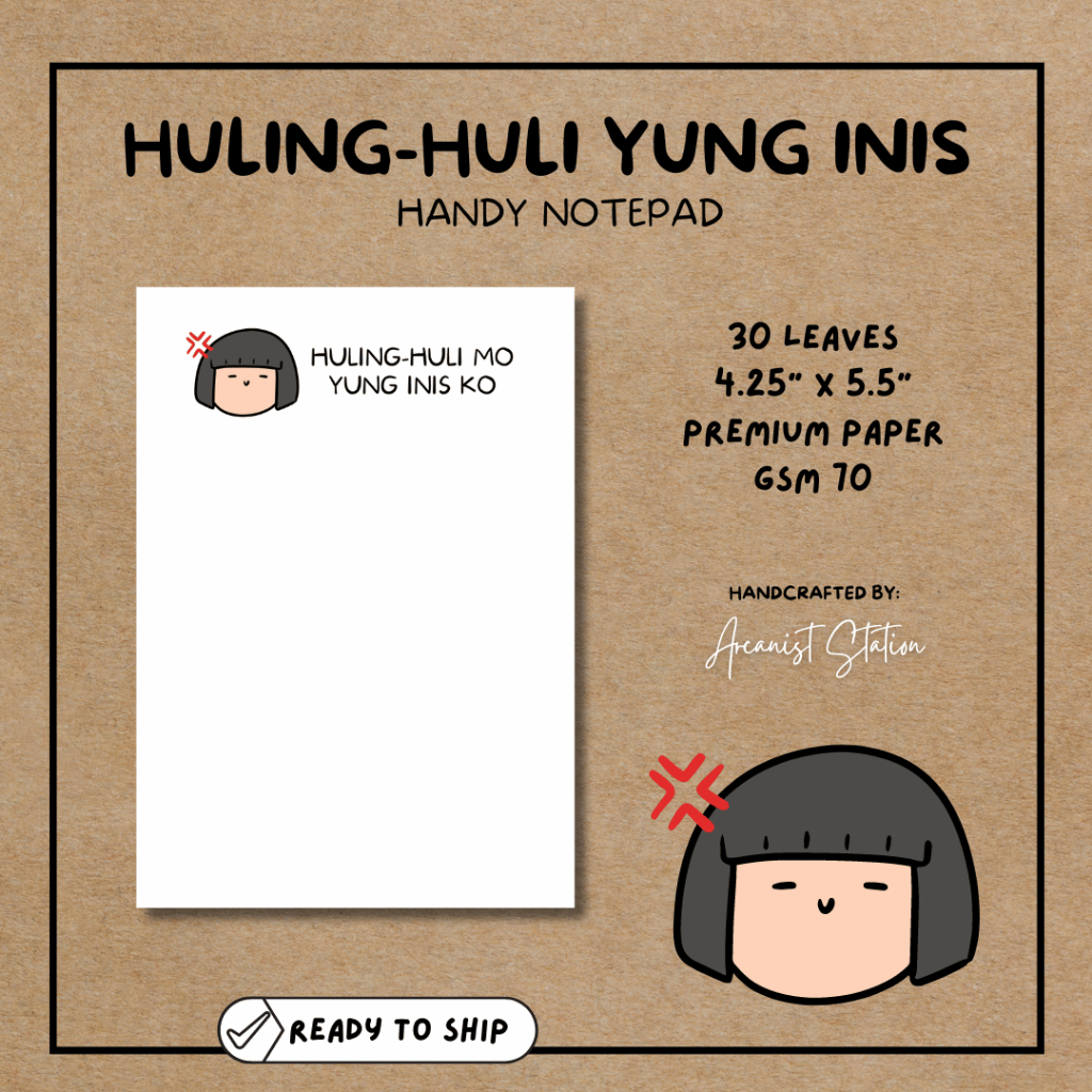 Huling huli mo yung inis ko - Tagalog Witty Humor Handy Size Notepad ...