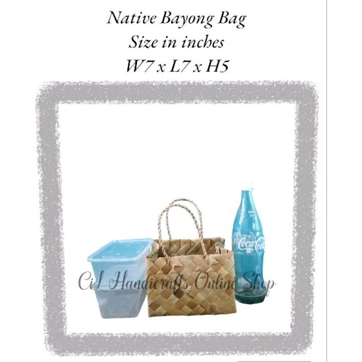 7x7x5 Size in inches WxLxH Native/Tampipi Bayong Bag - Available Onhand ...