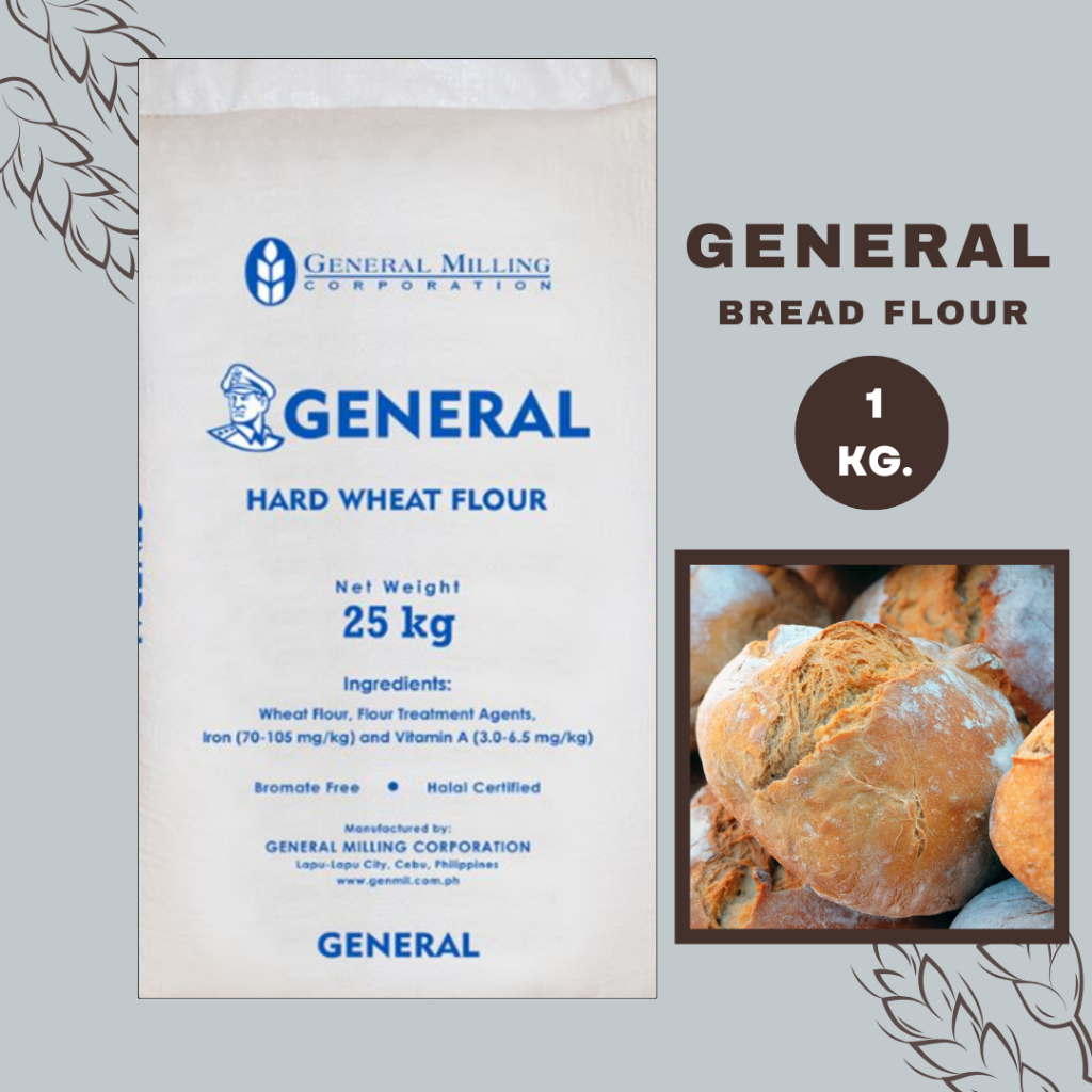 GENERAL HARD WHEAT FLOUR (BREAD FLOUR / 1st CLASS) 1KG. | Shopee ...