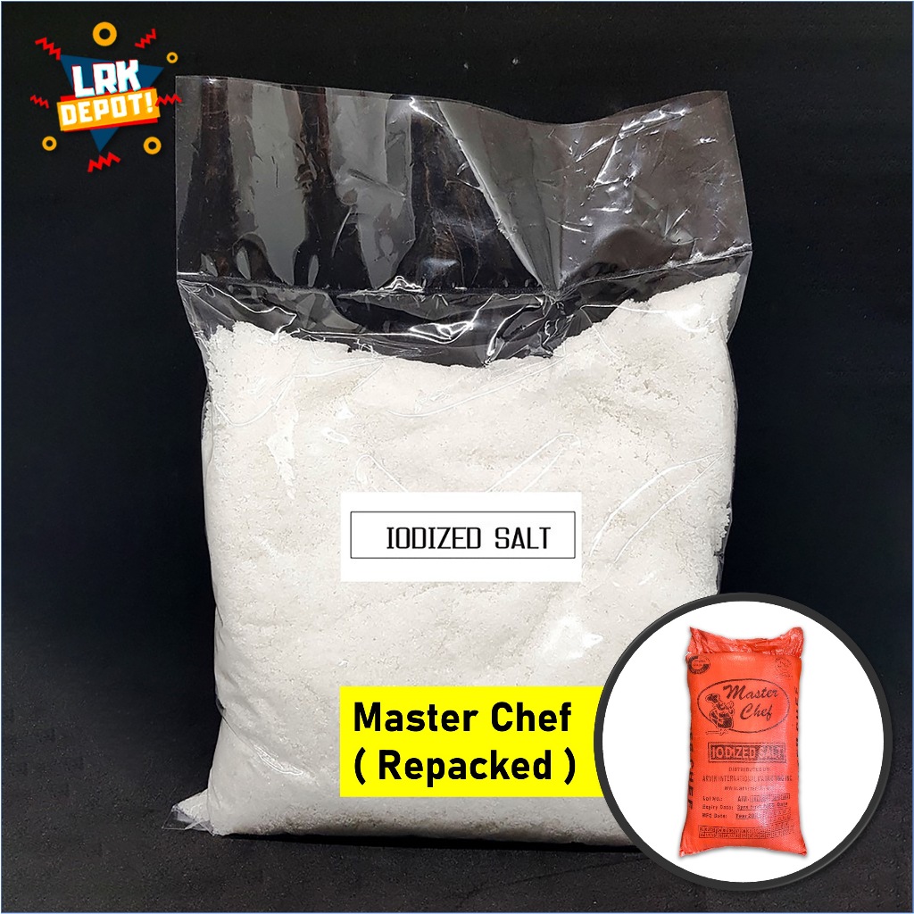 Iodized Salt / Fine Salt / Asin (Master Chef Repacked) - 1 kg | Shopee ...