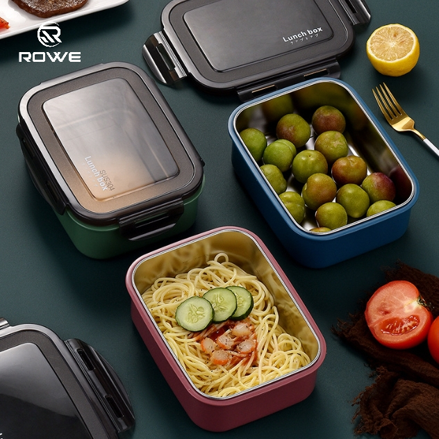 ROWE Stainless 304 Lunch Box Leak Proof Microwave Safe Lunch Bento Box ...