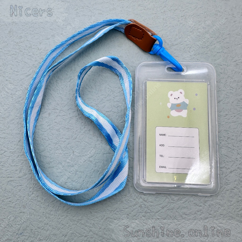 13mm Two Color ID Sling Holder Lanyards with Plastic ID Card Holder ...