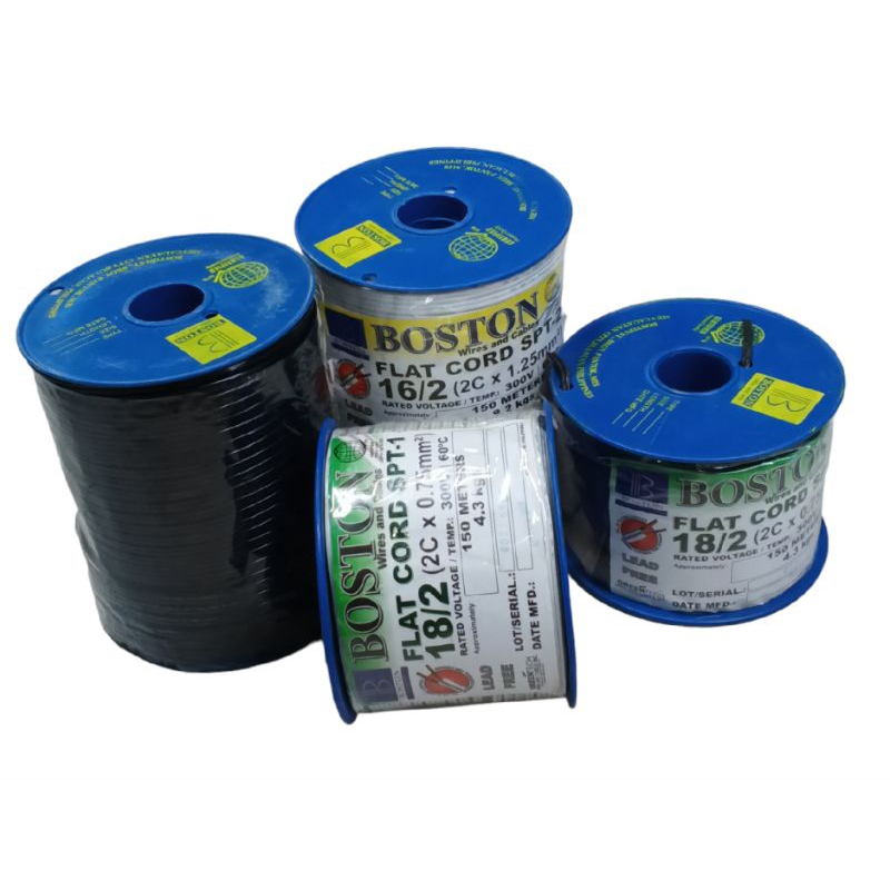 FLAT CORD WIRE 18/2 16/2 WHITE BLACK | Shopee Philippines