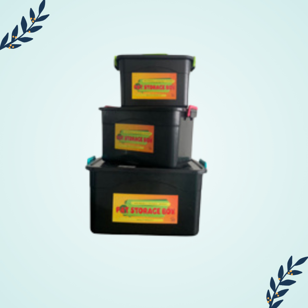 Happy Plastic Pat Storage Box Black Color Organizer Tray Cute Minimal ...