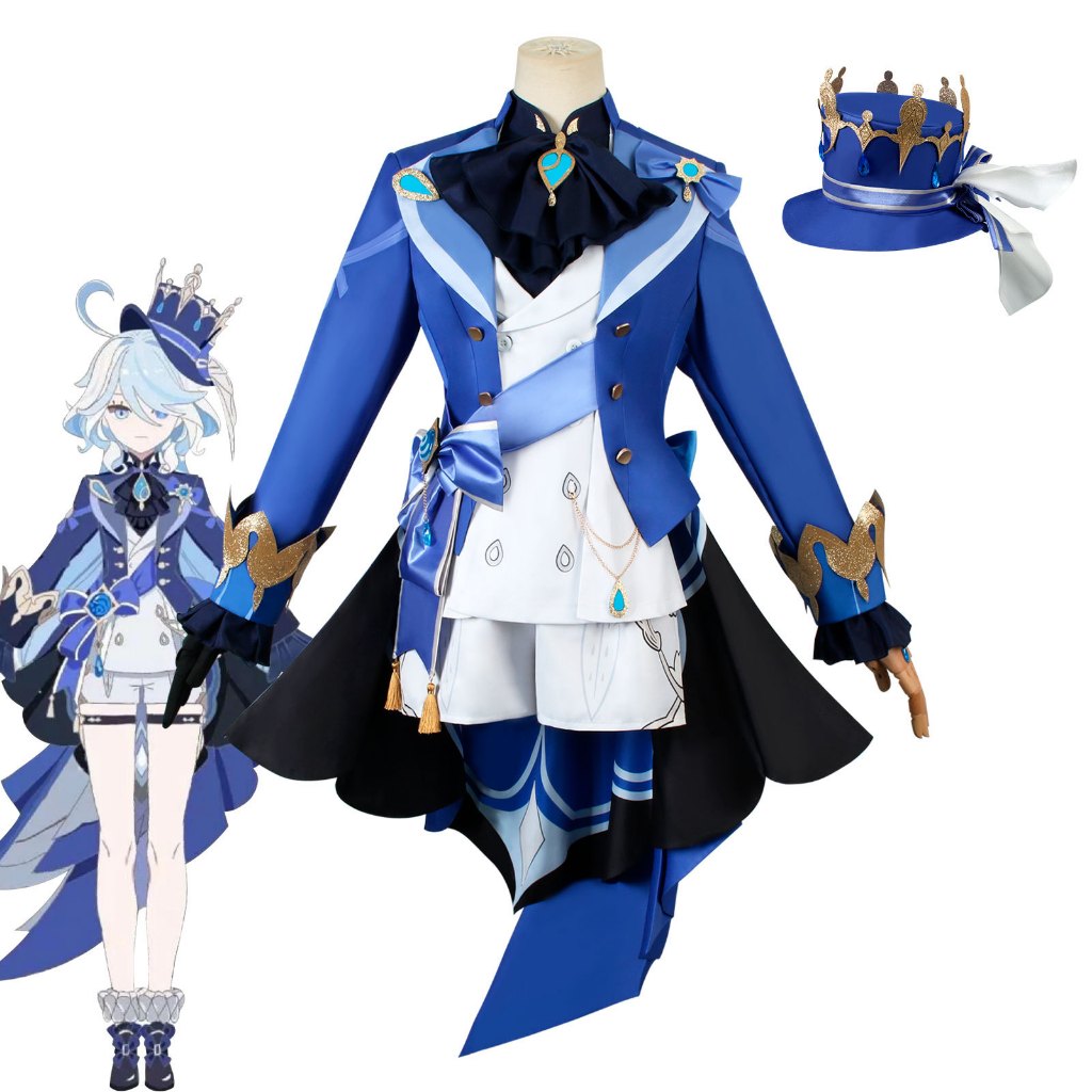 Furina Focalors Cosplay Costume Genshin Impact Clothes Carnival Uniform ...