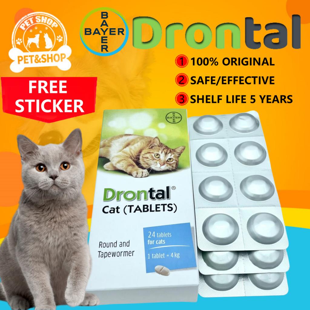 Drontal Cats 1 Box of 24 Delicious Cat Deworming Tablets | Shopee Philippines