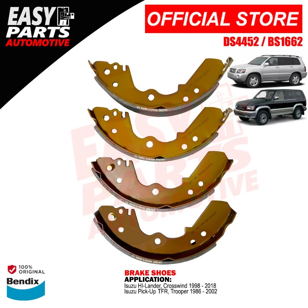 Bendix Brake Shoes DS-4452 / BS-1662 Isuzu Crosswind, Hilander, Trooper | Shopee Philippines