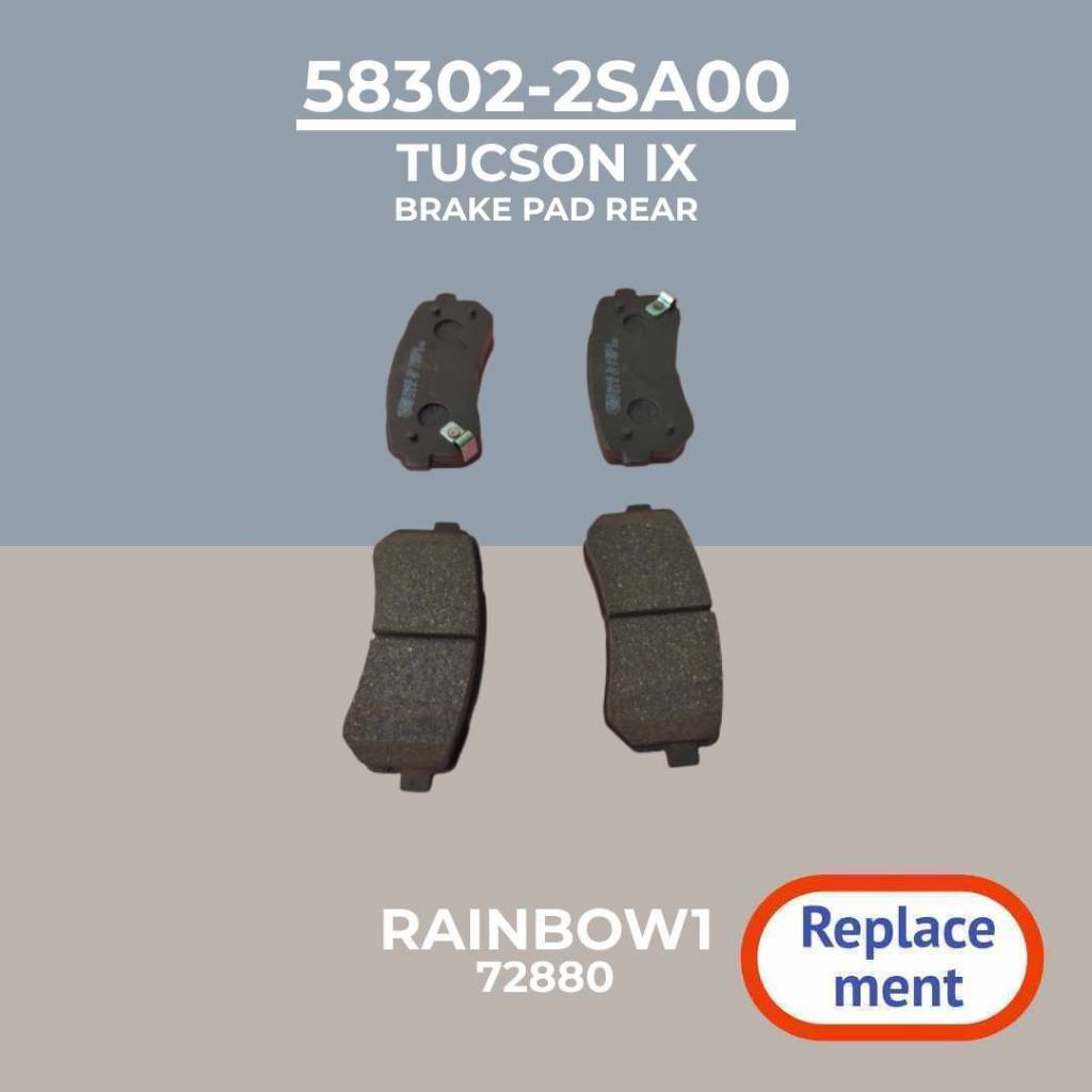 BRAKE PAD REAR for HYUNDAI TUCSON IX [REPLACEMENT] Part #;58302-2SA00 ...