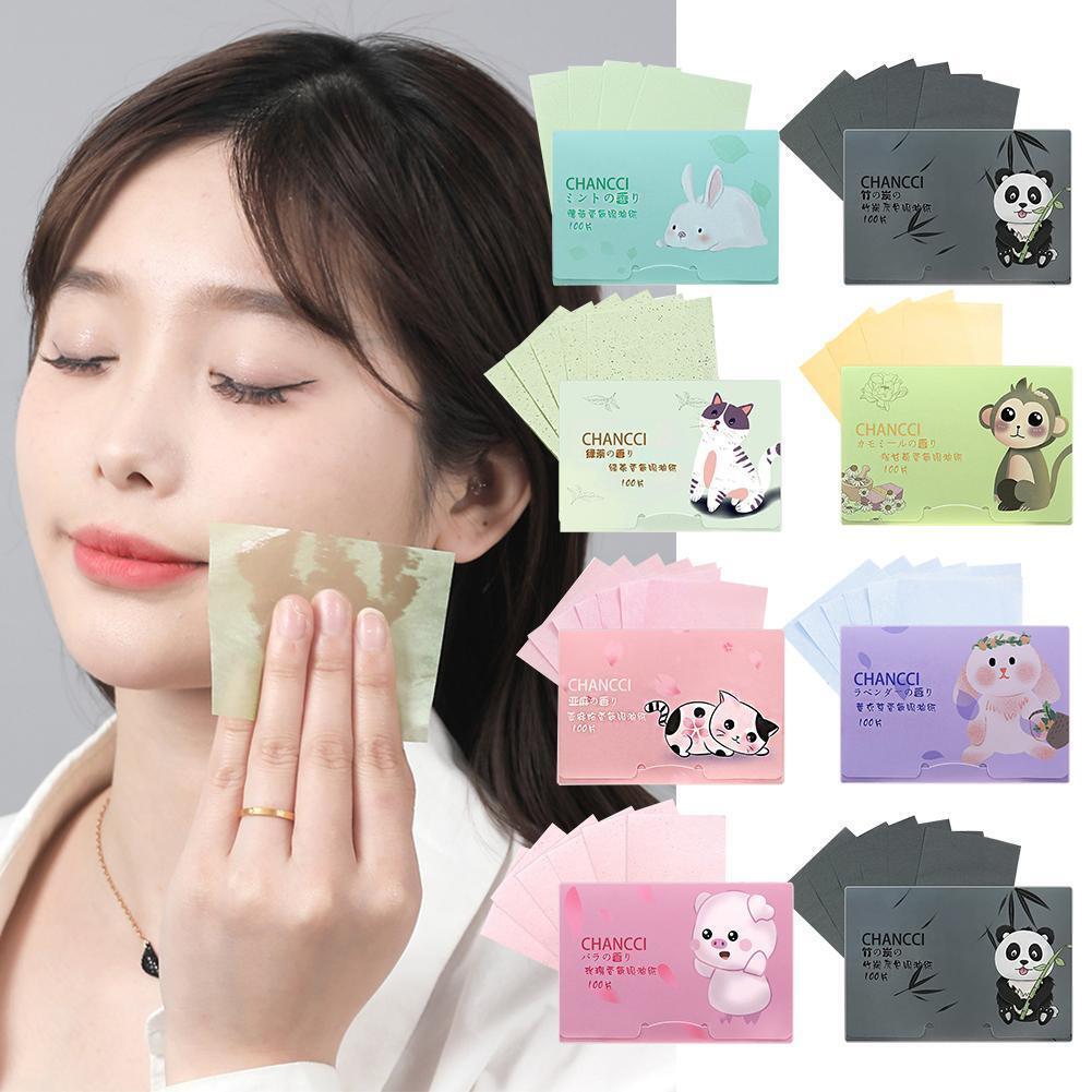 100pcs Natural Green Tea Oil Absorbing Tissues /Premium Face Oil ...