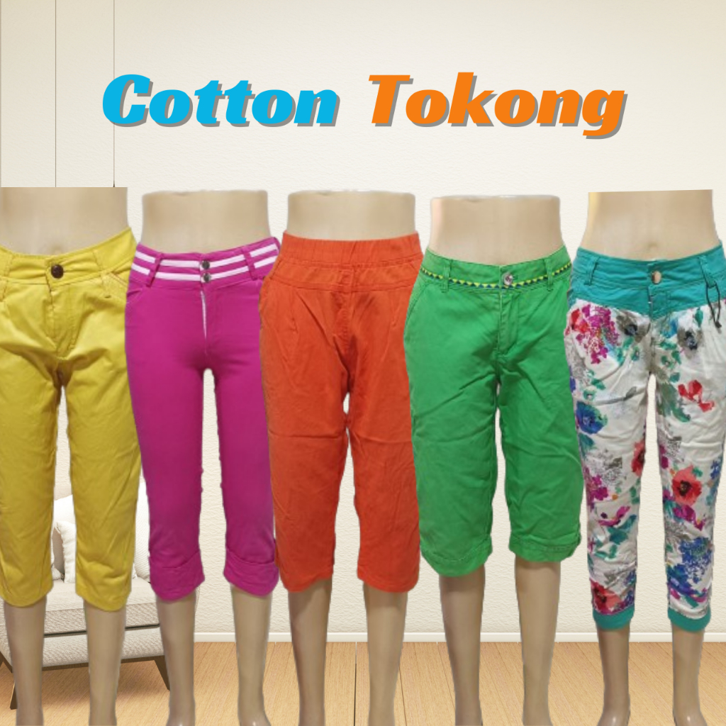 Cotton Tokong 3/4 Capri Pants for Women size 22-36 | Shopee Philippines