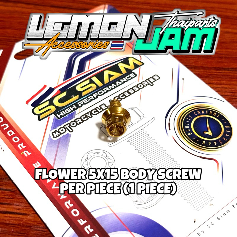 HENG 5x15 BODY BOLTS FLOWER / CNC GEAR TYPE / UNIVERSAL ( 1 pc ...