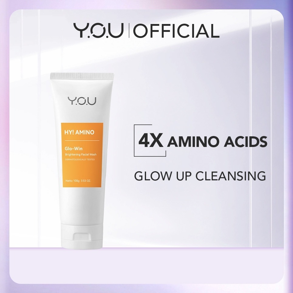 Y.O.U Hy! Amino Glo-Win Brightening Facial Wash 100g |Bright and Plump ...
