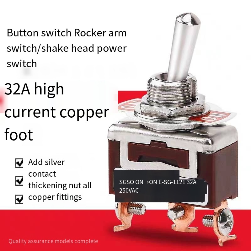 ON-OFF-ON Momentary Toggle Switch SPDT 3-Pin 12mm 15A 250VAC | Shopee ...