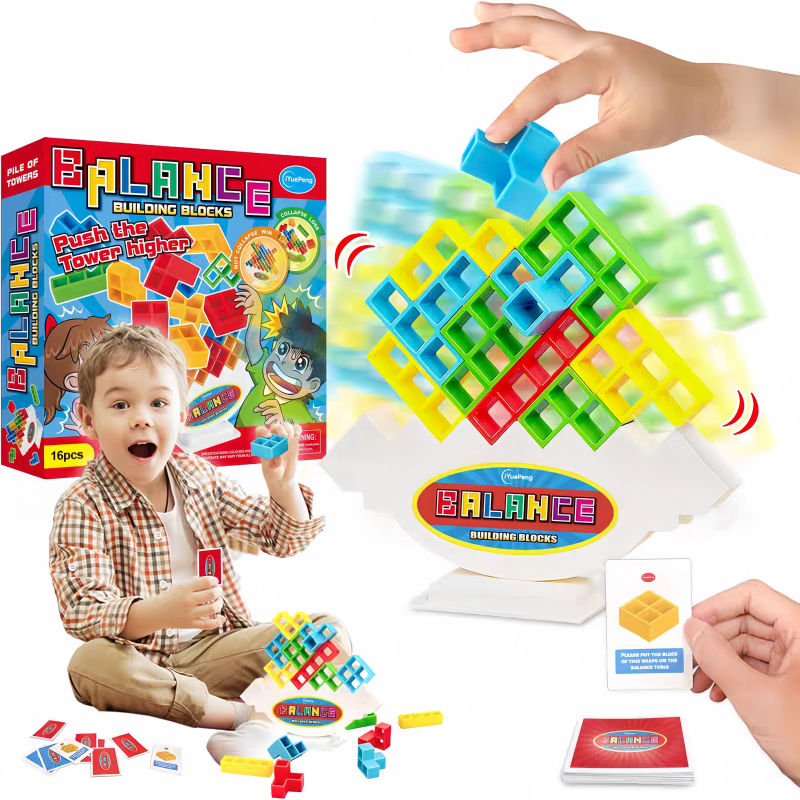 Tetra Tower Game Tetris Balance Toy Stacking Block Stack Assembly ...