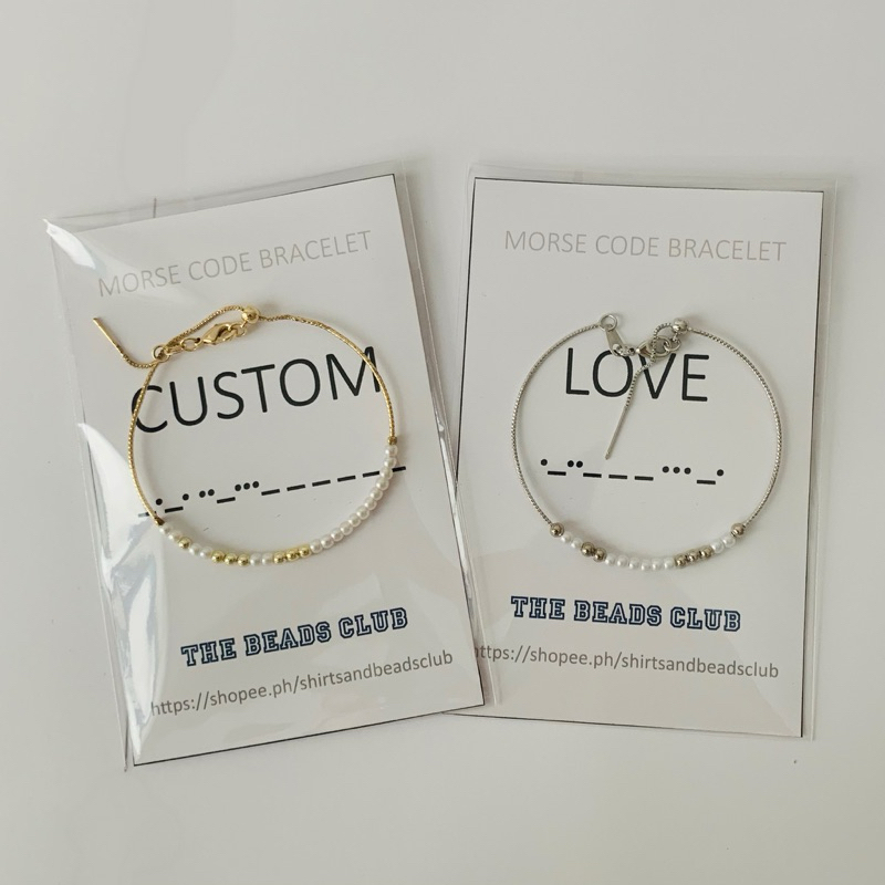 Dainty Morse Code Bracelet - Personalized Handmade Gif | Shopee Philippines