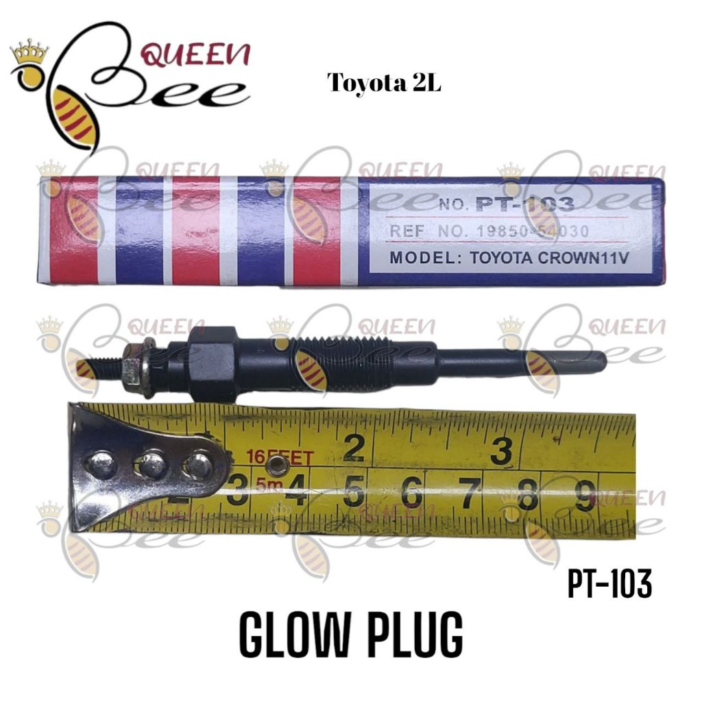 QUEENBEE Toyota CROWN 2L GLOW PLUG PT-103 19850-54030 MADE IN JAPAN ...