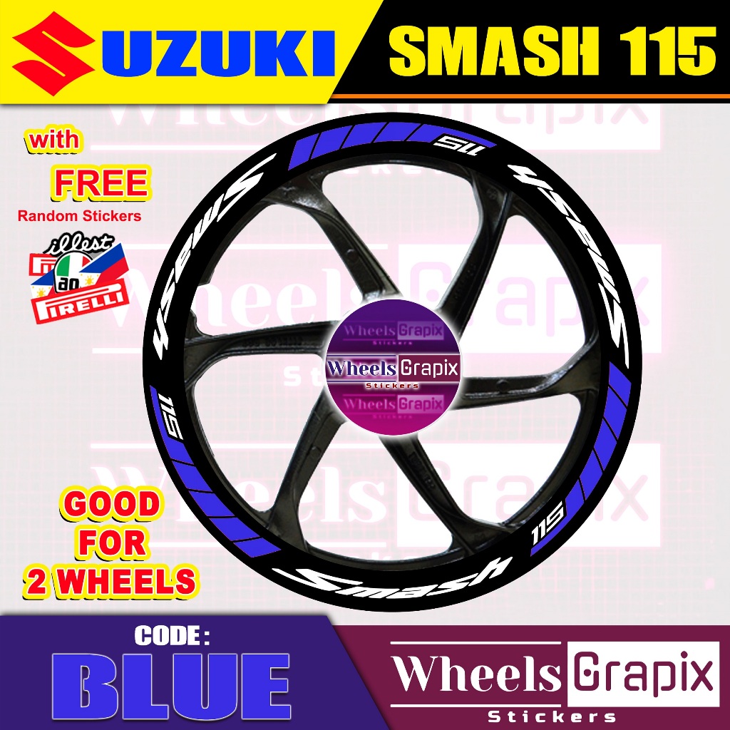 Smash Suzuki 115 2022 Mags Set Sticker Decals (Front & Rear) | Shopee ...
