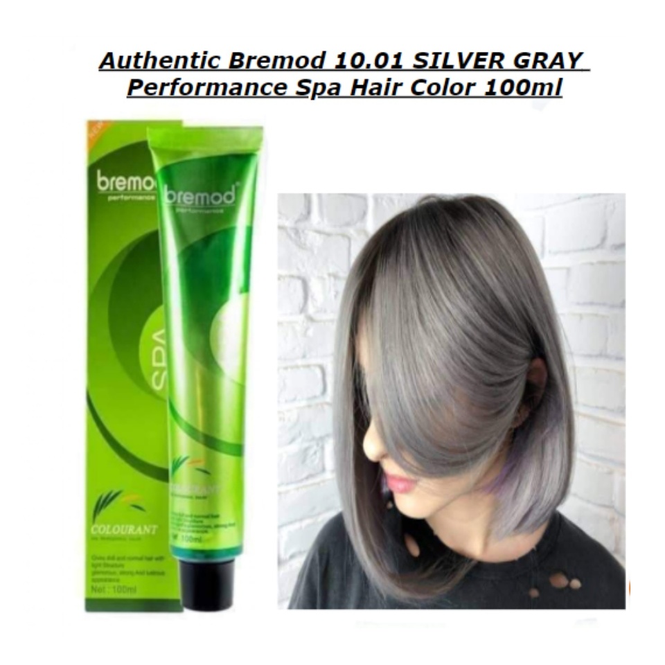 Set bremod performance hair color with oxidizer 10.01 SILVER GRAY ...