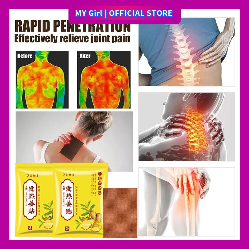 【MY Girl】100pcs Herbal Ginger Patch Pain Relief Patch Detoxery ...