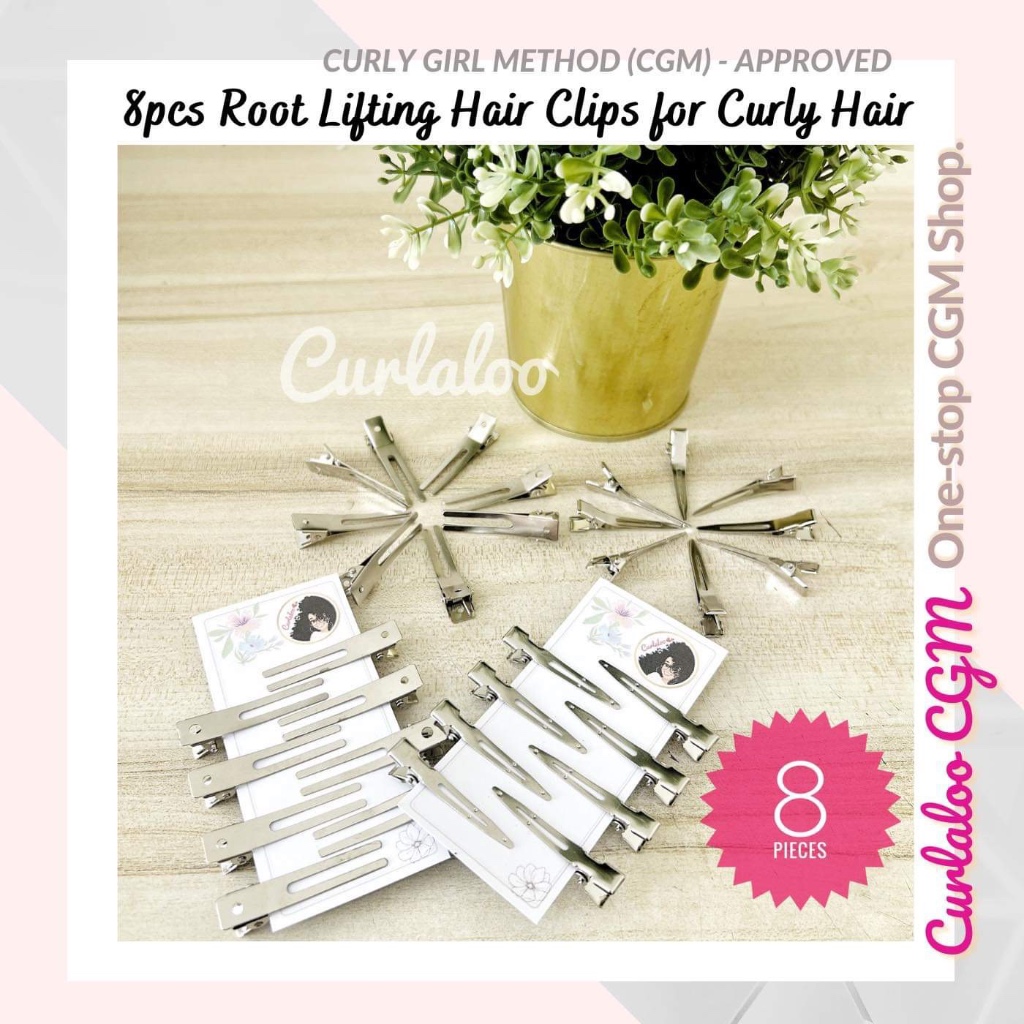 Curlaloo CGM Shop - 8pcs Root Lifting Hair Clips for Curly Hair ...