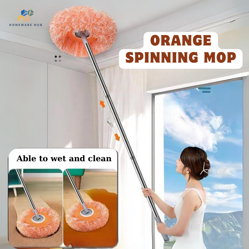 Round Mop Handheld Mop 360 Degree Rotating Mop Head Household Floor ...