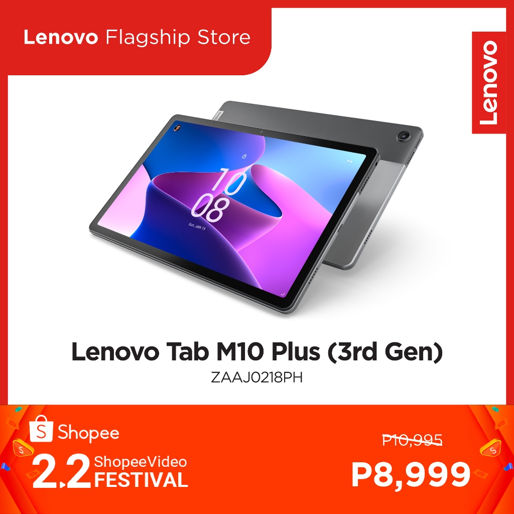 Lenovo Tab M10 Plus 3rd Gen Zaaj0218ph 3Gb 32Gb Helio G80 8Core 10.61 2K 8Mp 8Mp 7500mAh Android ...