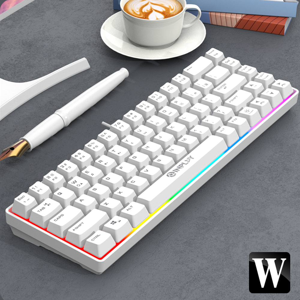 Inplay BK680 RGB Gaming Keyboard Rainbow Light Waterproof Smooth ...