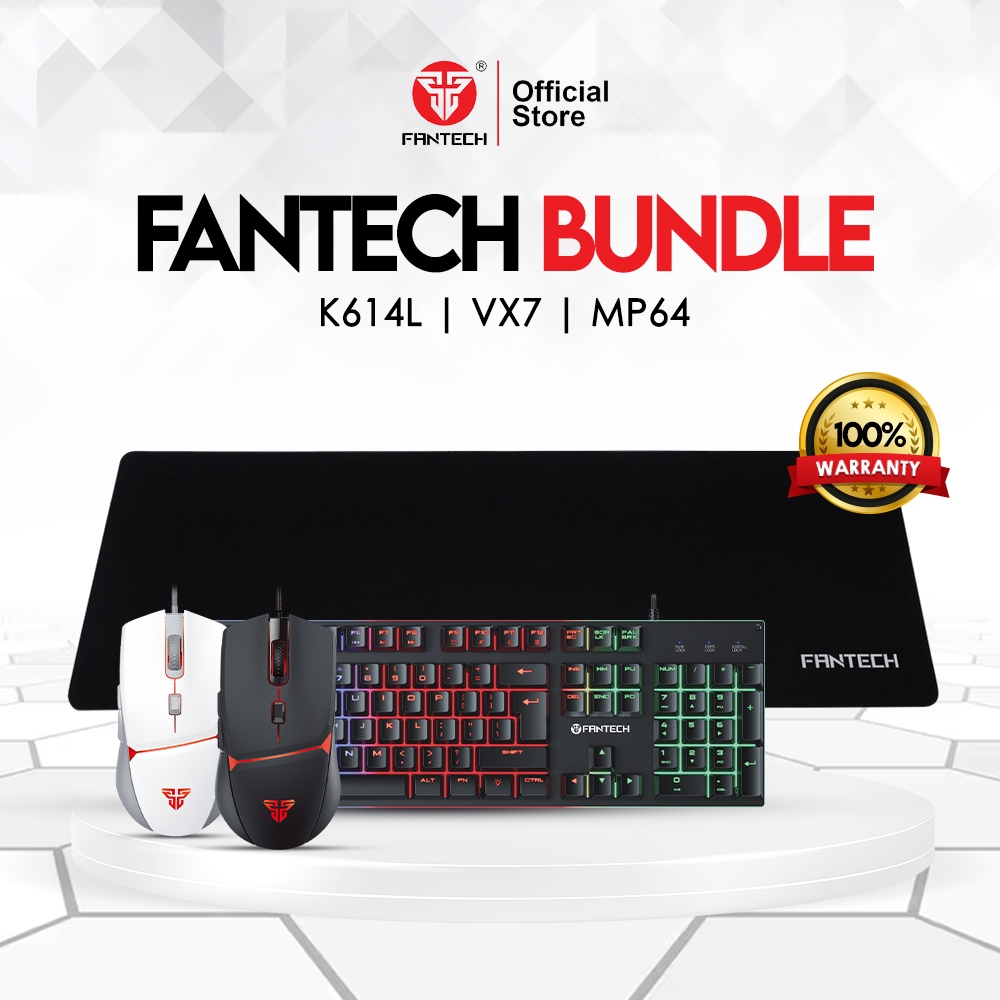 Fantech 3in1 Bundle Fighter II K614L Keyboard, VX7 Crypto Gaming mouse ...