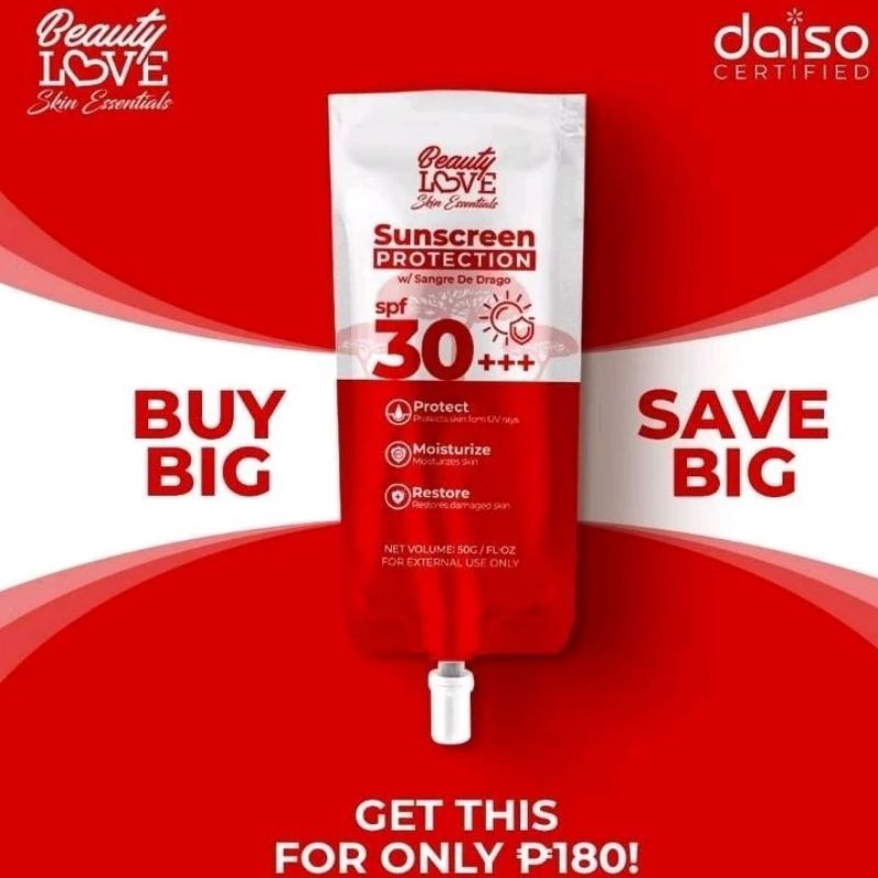 beauty love sunscreen protection with sangre de drago PROTECT MOISTURE ...