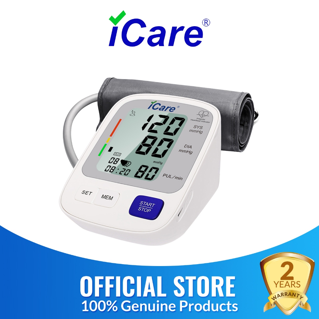 iCare® CK819 Silver USB Powered Automatic Large Display Blood Pressure ...