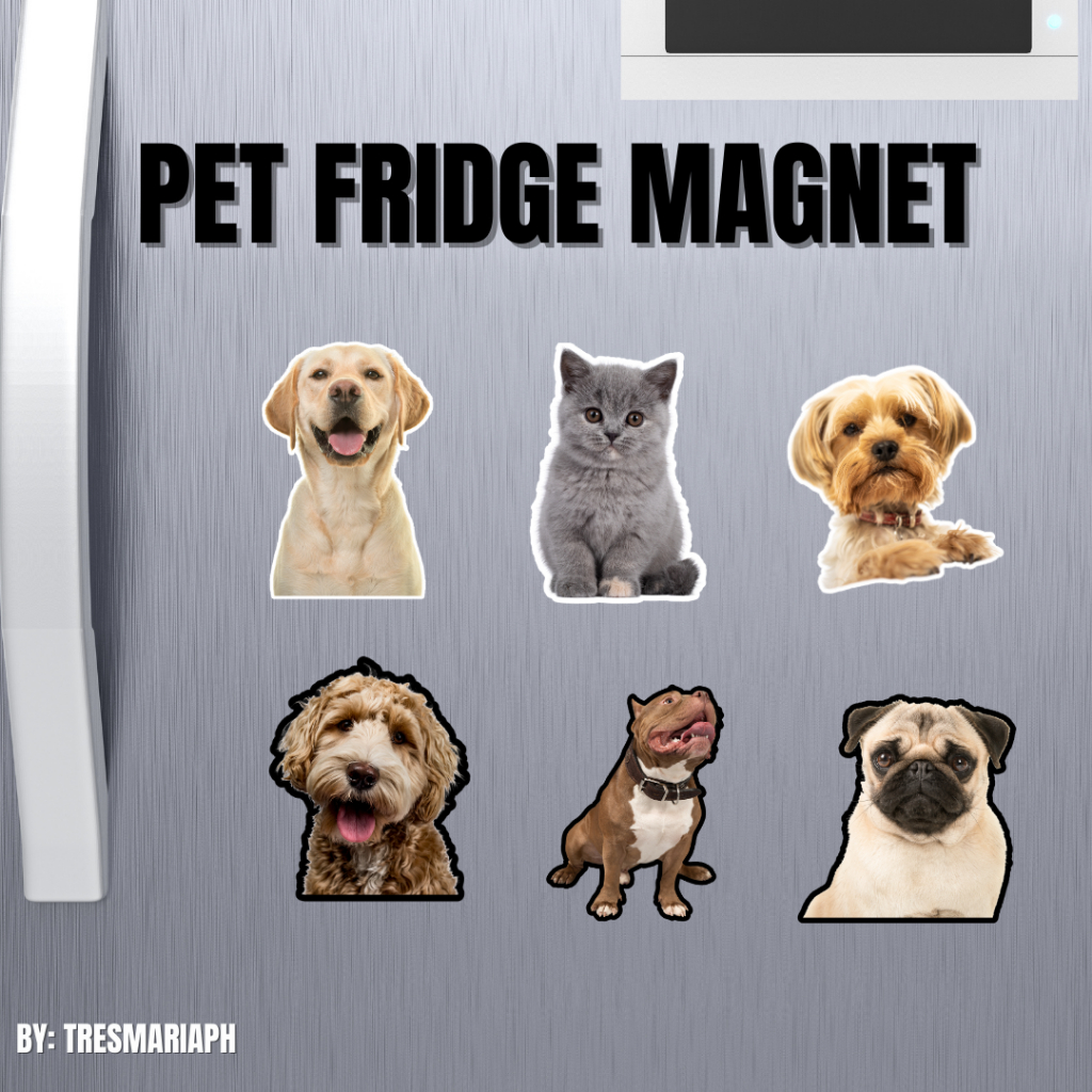 Custom Pet Ref Photo Magnet Customize Refrigerator Accesories Dog Cat ...