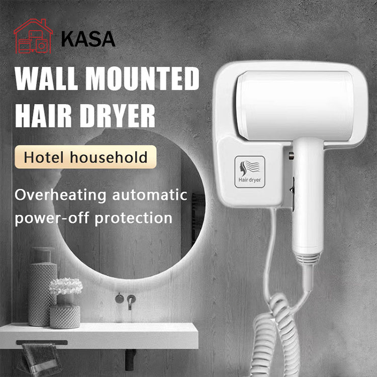 Portable Hair Dryer Wall Mounted Blower Hotel Home With Holder Blower ...