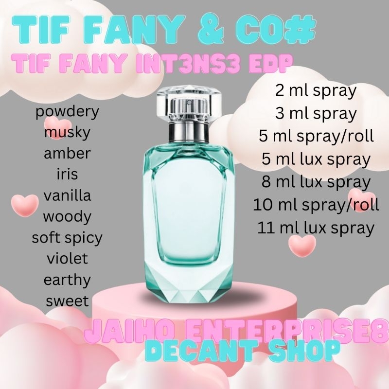 Decant/Takal Authentic Perfume Collection Tif Fany Intense EDP 2-11 ml ...