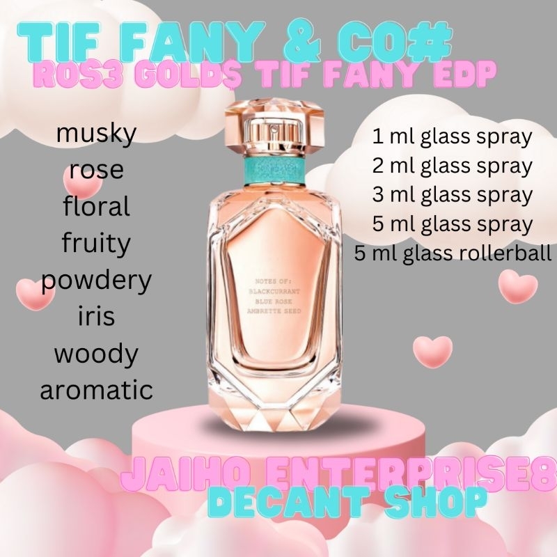 Sample Bottles Authentic Perfume Tif Fany Rose Gold EDP 1-5ml | Shopee ...